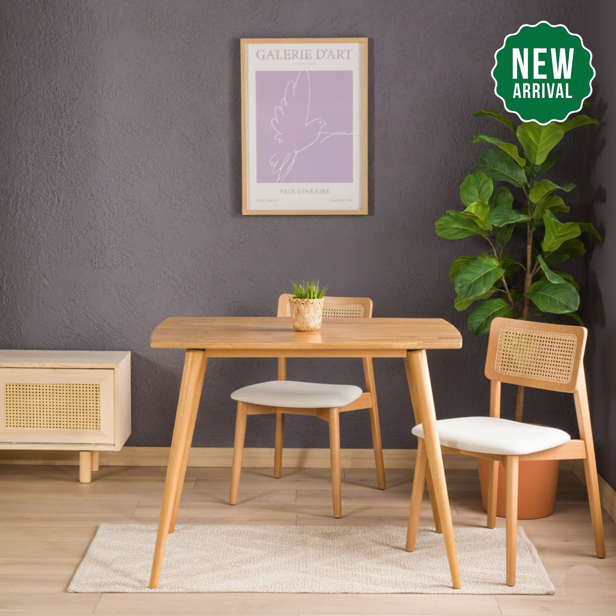 Olea Solid Oak Wood Dining Set – 2 to 4 Seater Options – Furnirem